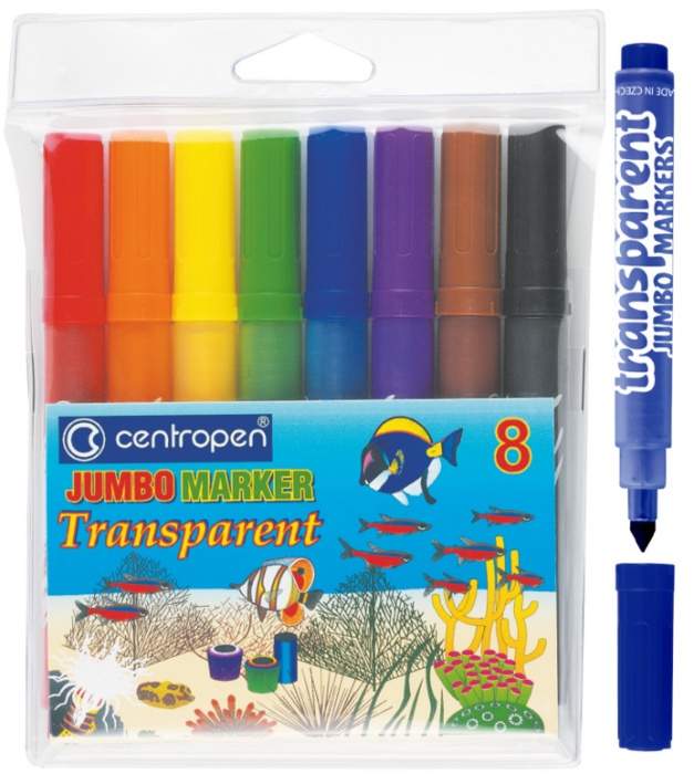 Fixy CENTROPEN sada JUMBO 8 barev - Papírnictví NARPA Kostelec nad Orlicí